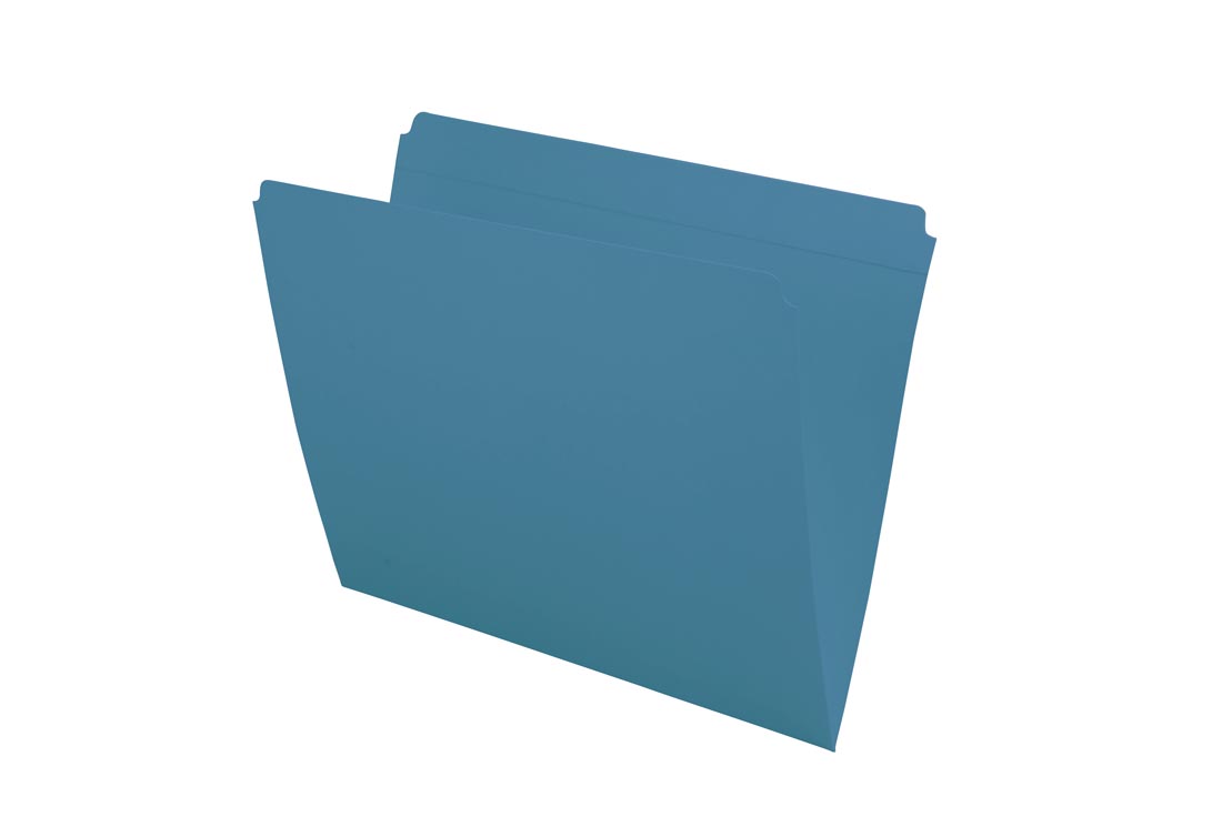 11 pt Blue Folders, Full Cut Reinforced Top Tab, Letter Size (Box of ...