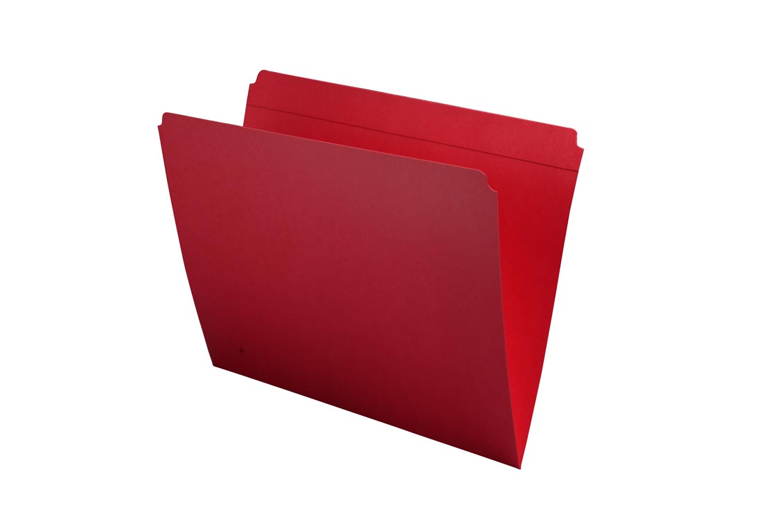 11 pt Red Folders, Full Cut Reinforced Top Tab, Letter Size (Box of 100 ...