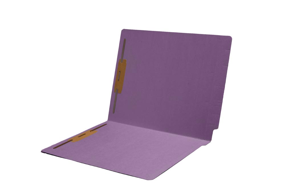 11 pt Color Folders, Full Cut Single Ply End Tab, Letter Size, Fastener ...