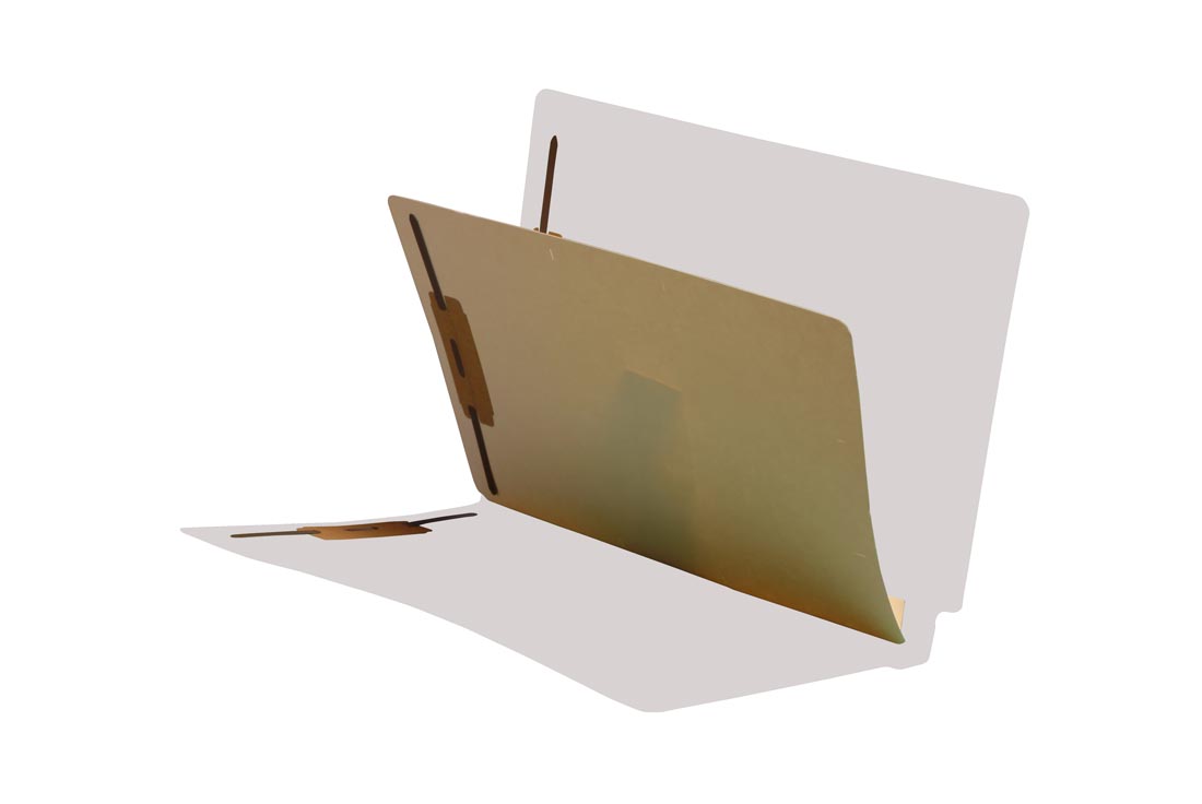 14 Pt. White Folders, Full Cut End Tab, Letter Size, 1 Divider ...