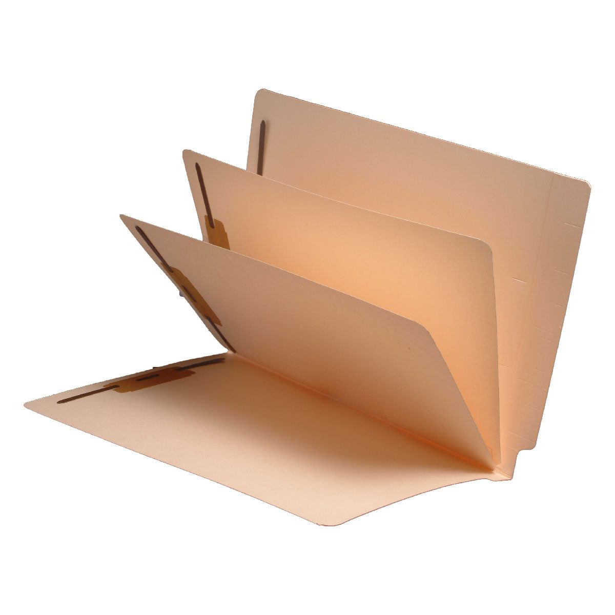 11 Pt. Manila Folders, Full Cut End Tab, Letter Size, 2 Dividers ...