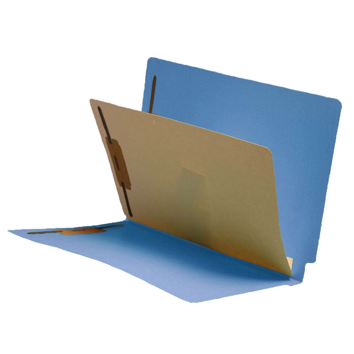 11 Pt. Blue Folders, Full Cut End Tab, Letter Size, 1 Divider Installed ...