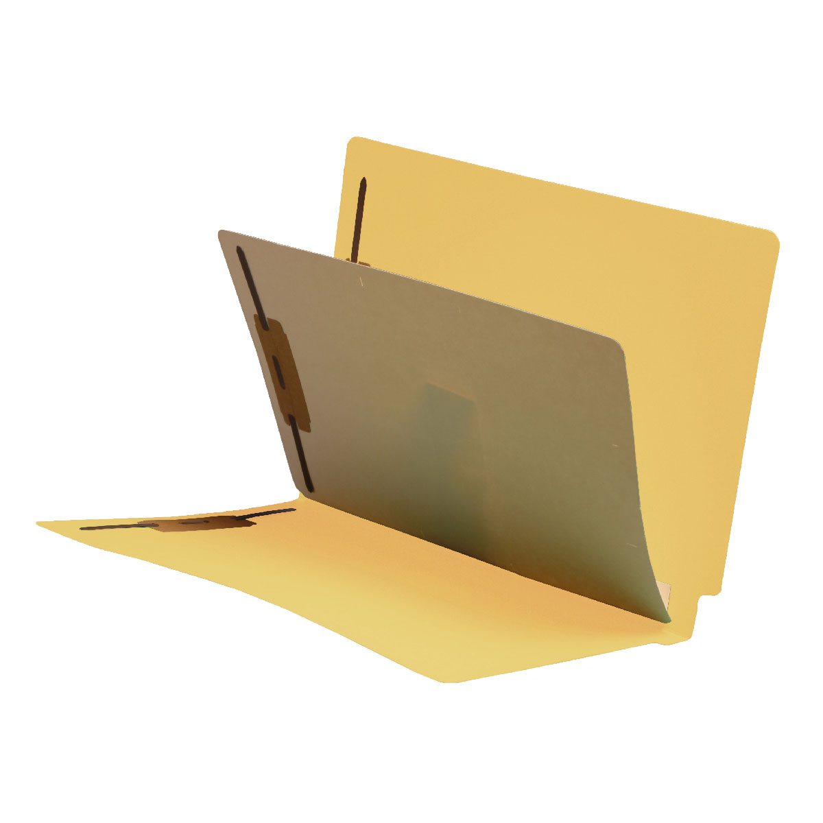11 Pt. Yellow Folders, Full Cut End Tab, Letter Size, 1 Divider ...