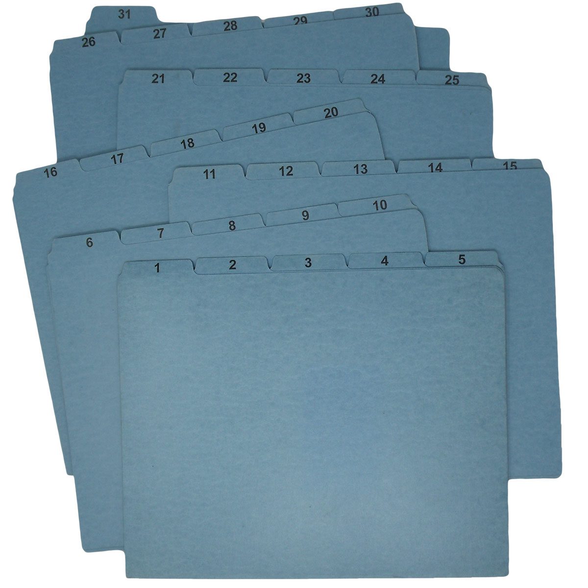 Ecom Folders Pressboard File Guides, 1-31, 1/5 Cut, Top Tab, Letter ...