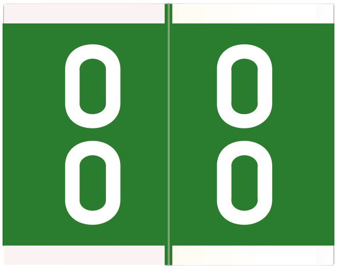Barkley DAVM Compatible Double Digit Labels, Number “00” , Laminated ...