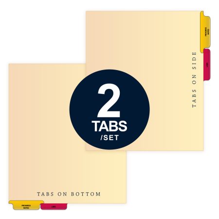 Custom Index Chart Dividers, 90# Manila, 2 Tabs per Set – Ecom Folders ...