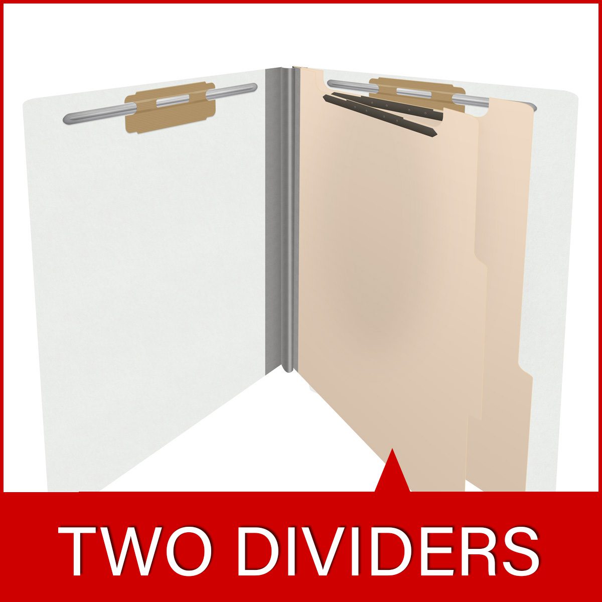 Heavy Duty End Tab Color Folders, 18 pt Letter Size, 2″ expansion, 2 ...