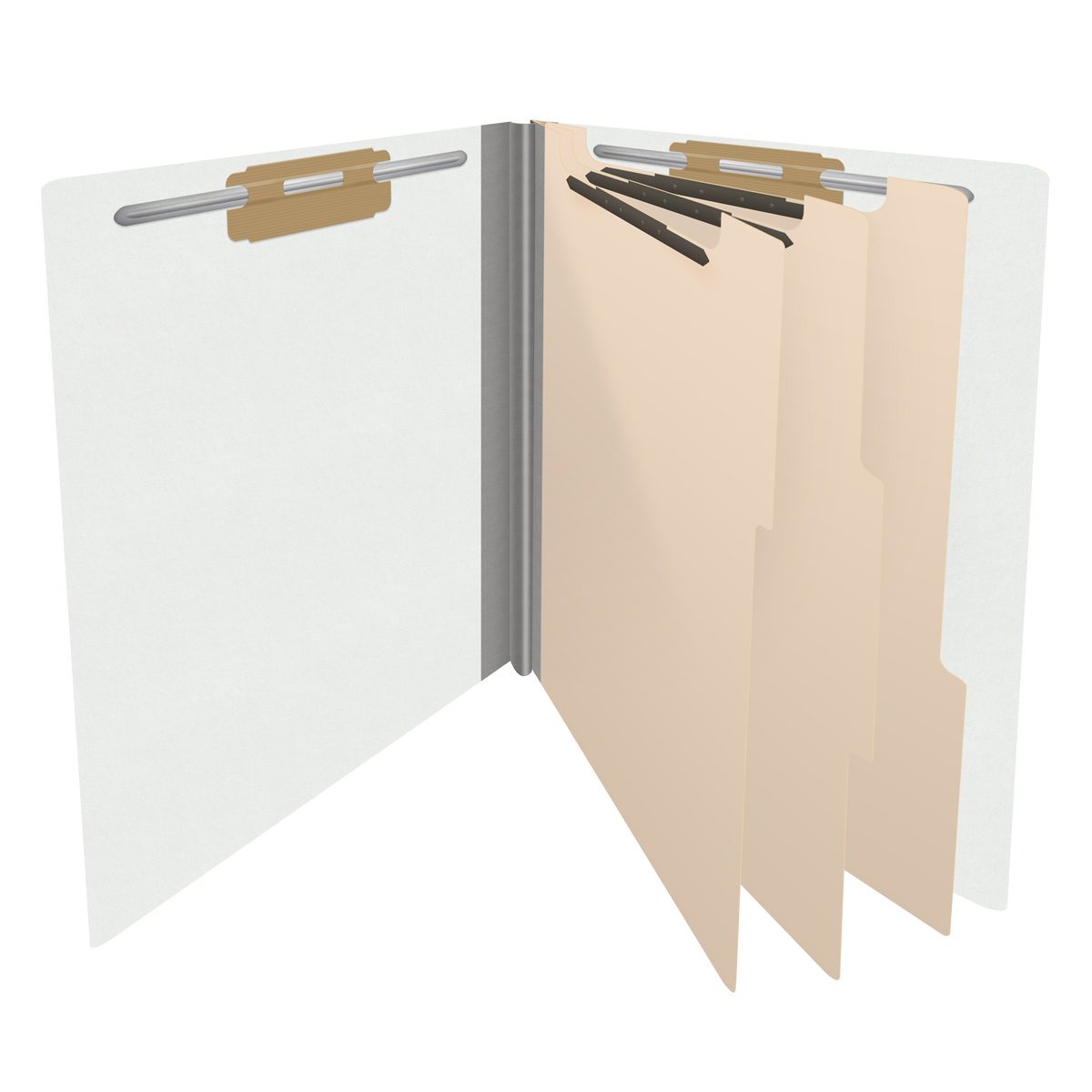 Heavy Duty End Tab Color Folders, 18 pt Letter Size, 3″ expansion, 3 ...