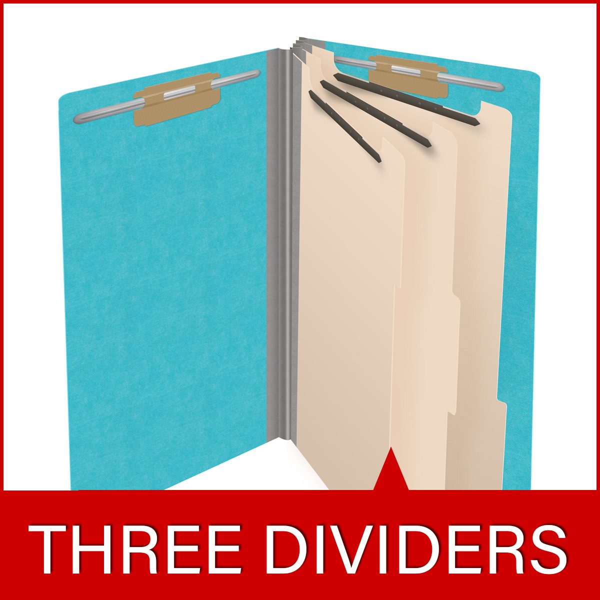 Heavy Duty End Tab Color Folders, 18 pt Legal Size, 3″ expansion, 3 ...