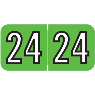2024 Year Labels, Green, Barkley Compatible, 3/4″ X 1-1/2″ – Roll of ...