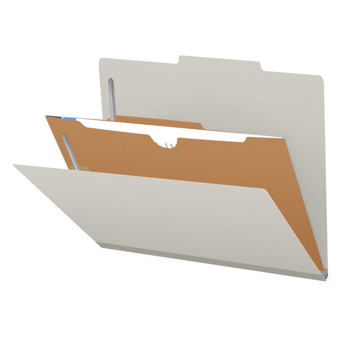 25 Pt. Pressboard Classification Folders, 2/5 Cut ROC Top Tab, Letter ...