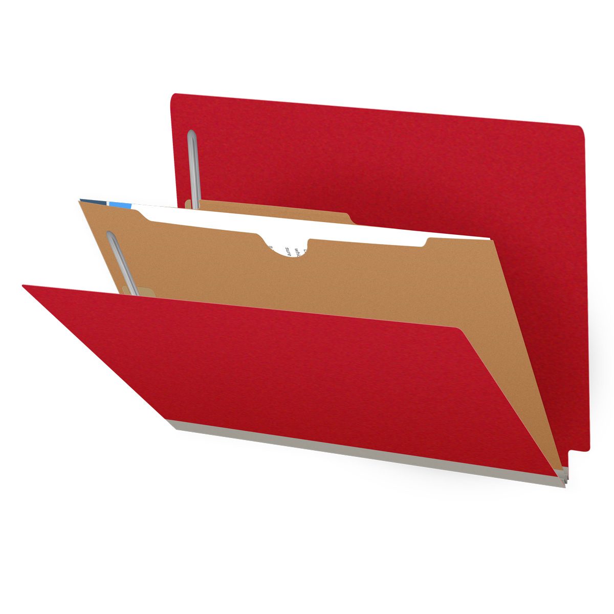 25pt Pressboard Classification Folders, Full Cut End Tab, Letter Size ...