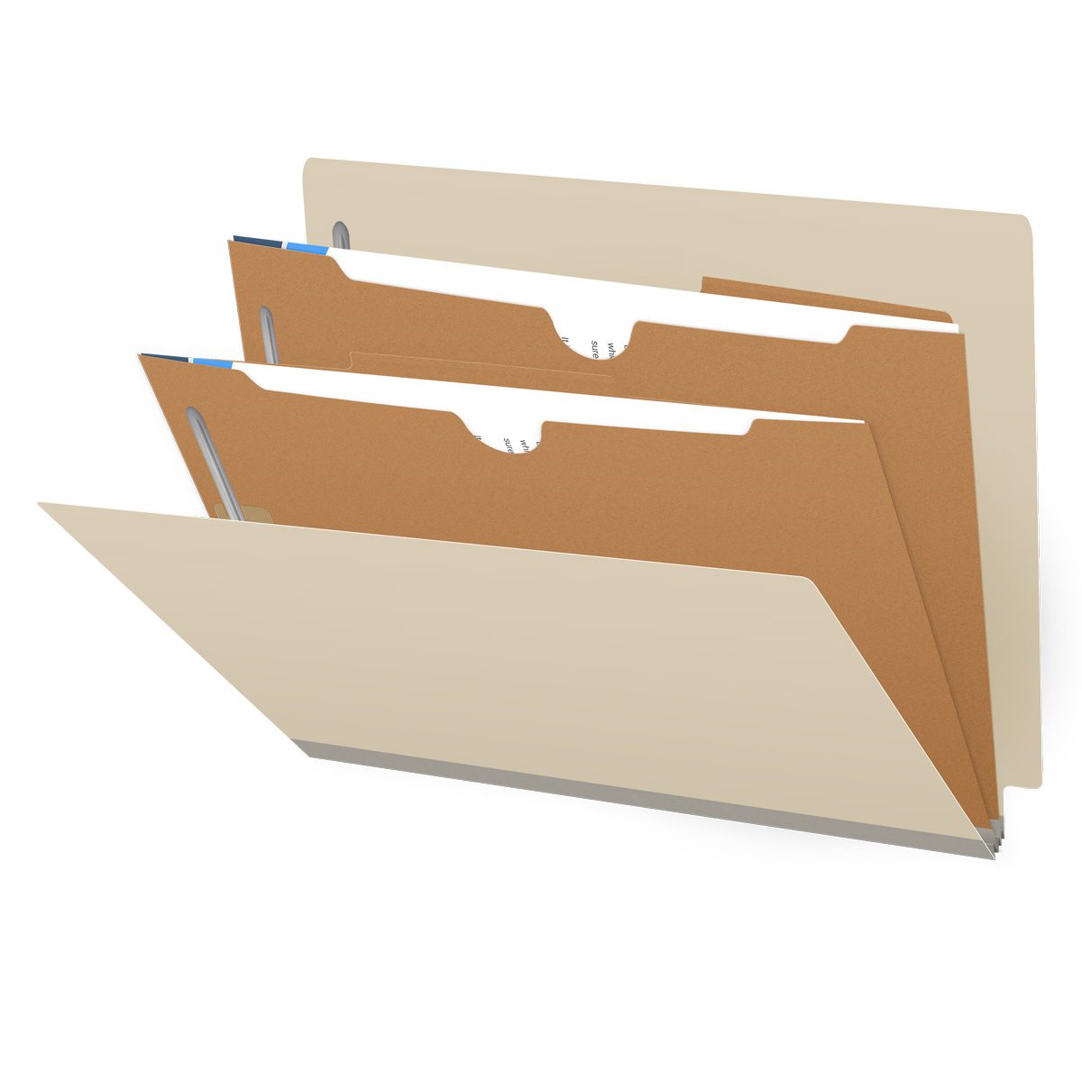 Pressboard Classification Folders, Full Cut End Tab, Letter Size, 2 ...