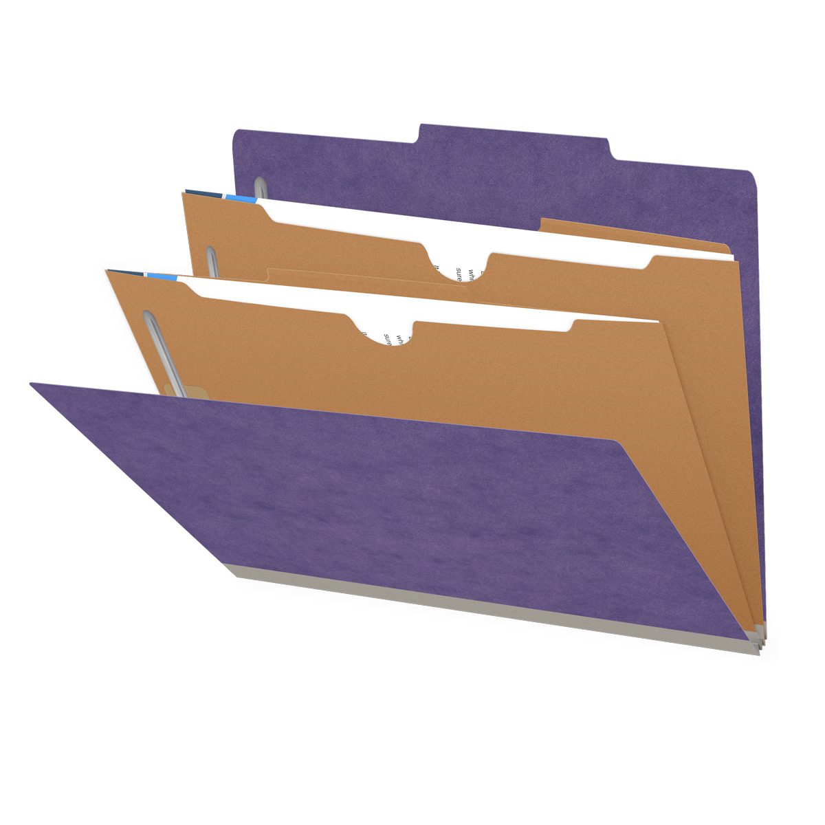 25 Pt. Pressboard Classification Folders, 2/5 Cut ROC Top Tab, Letter ...