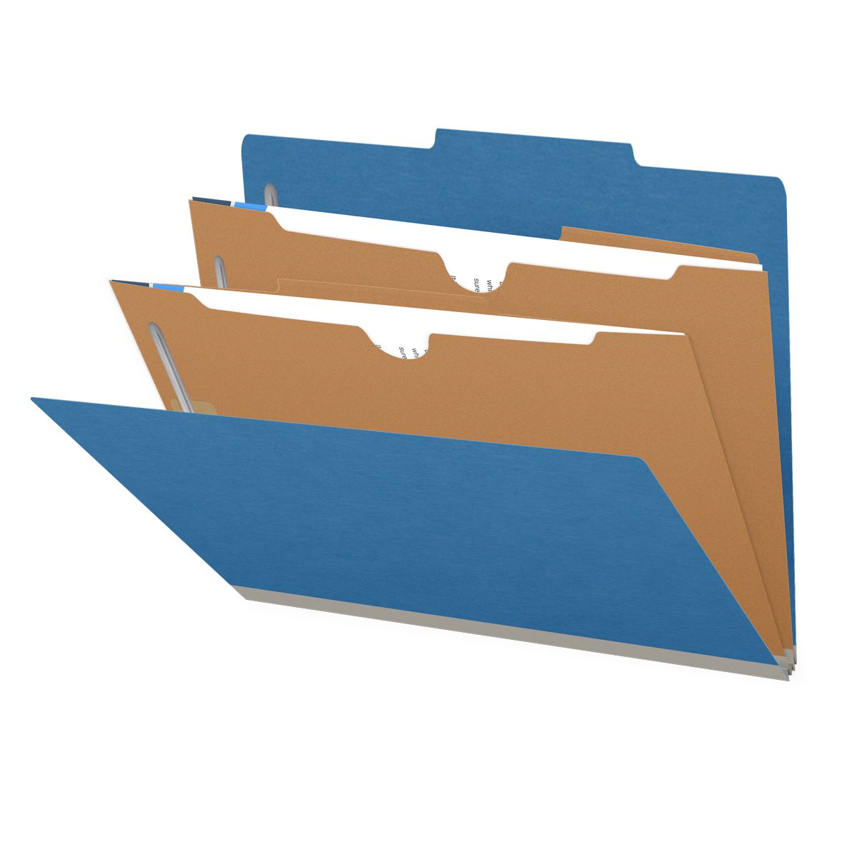 25 Pt. Pressboard Classification Folders, 2/5 Cut ROC Top Tab, Letter ...