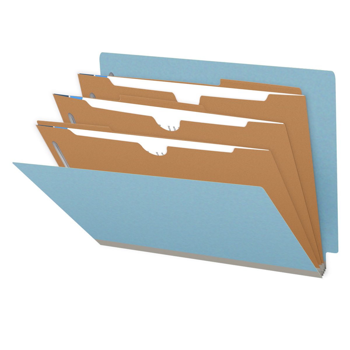 Pressboard Classification Folders, Full Cut End Tab, Letter Size, 3 ...