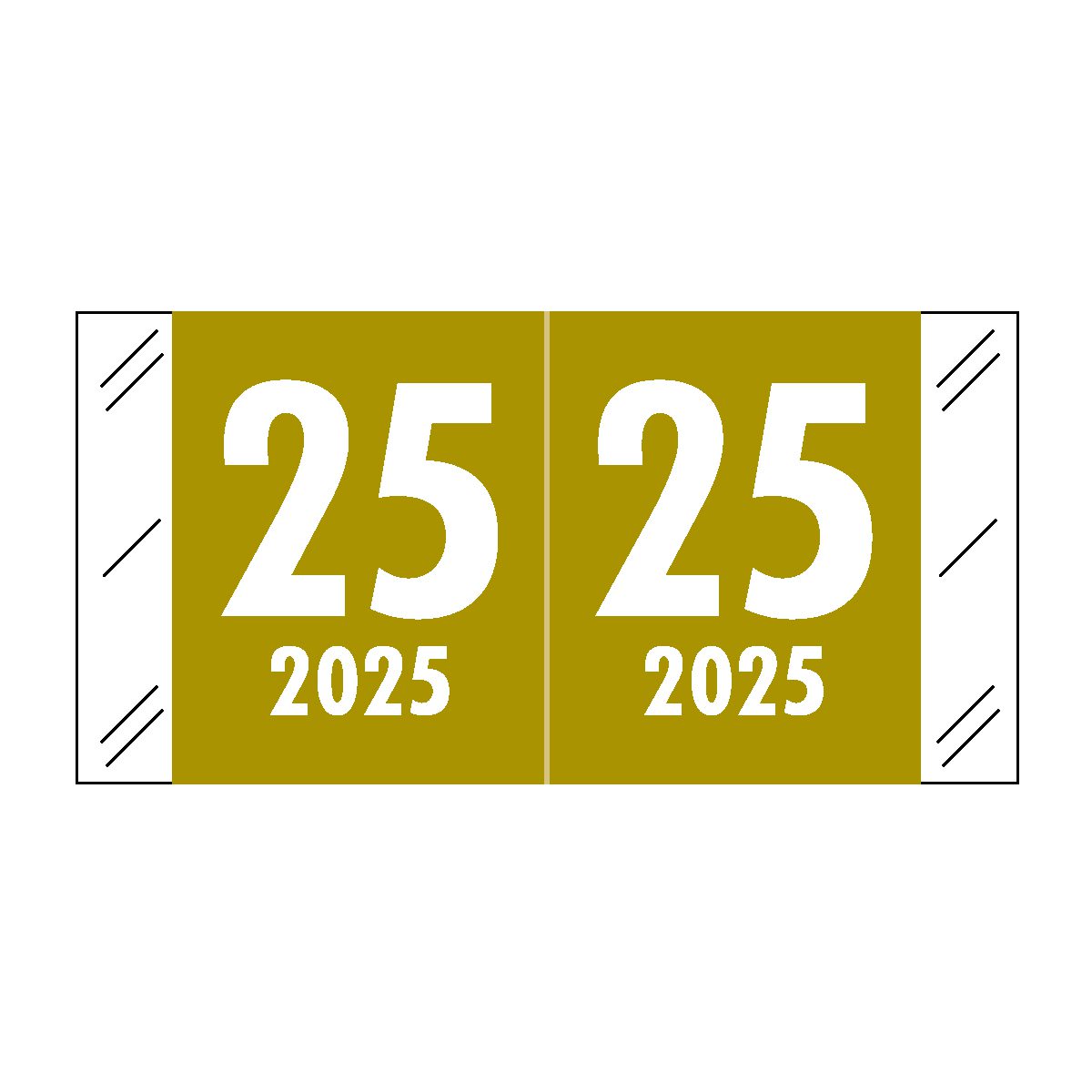 2025 Year Labels, Gold, Col’R’Tab Compatible , 3/4″ X 1-1/2″ – Bulk (5 ...