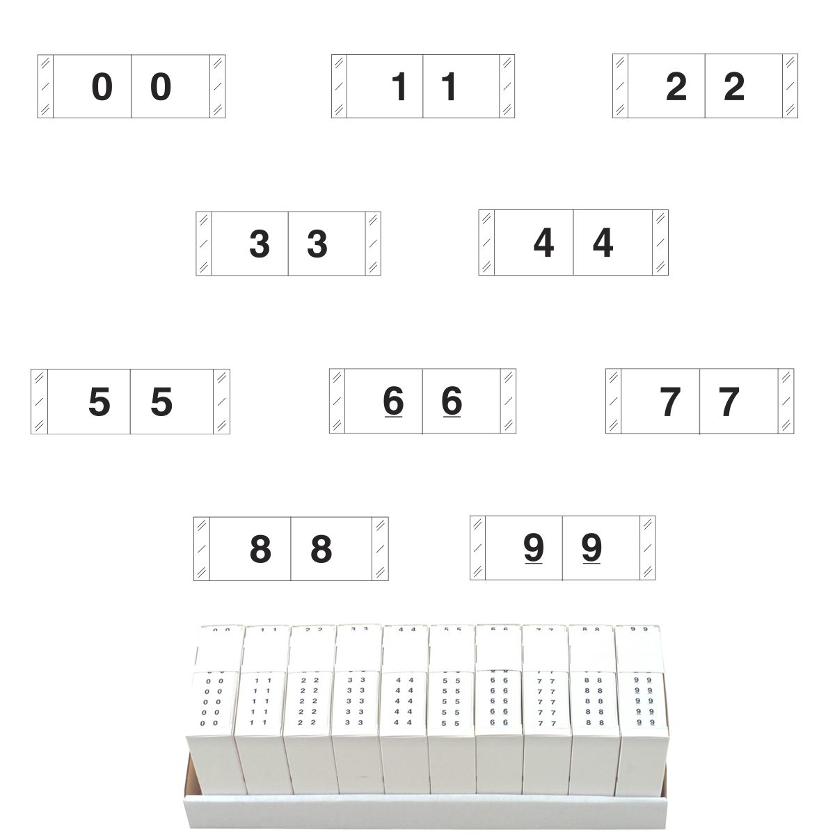 Tabbies 11830 Compatible Numerical Labels, #0-9 Numeric Set, Laminated ...