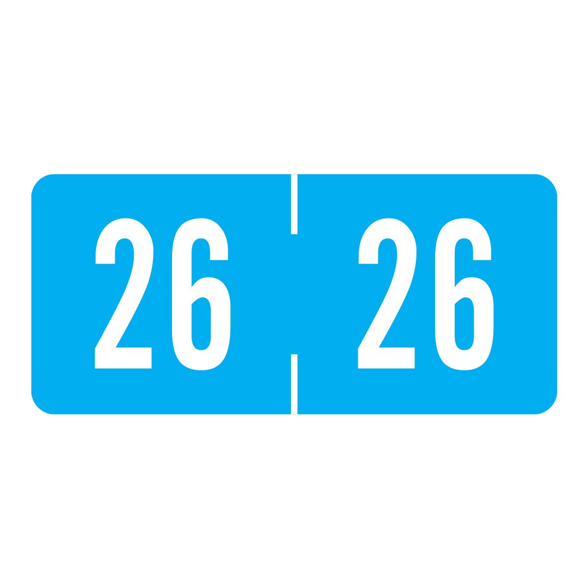 2026 Year Labels, Light Blue, Tab Products Compatible, 1/2″ X 1-1/8 ...