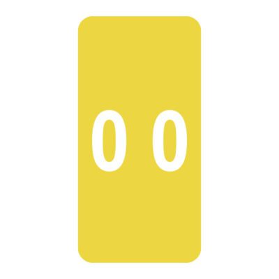 Smead LCC Compatible Numeric Labels, Number “0”, Yellow, Laminated ...
