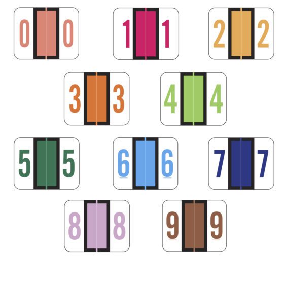 TPNV Compatible Numeric Labels, Laminated Stock, 1″ X 1-1/4″, Starter ...