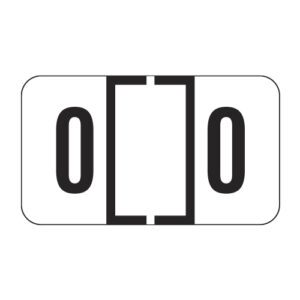 Traco Compatible Numeric Labels, Number “0”, White, Laminated Stock, 15 ...