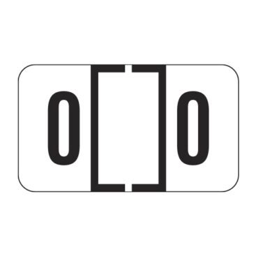 Traco Compatible Numeric Labels, Number “0”, White, Laminated Stock, 15 ...