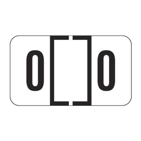 Traco Compatible Numeric Labels, Number “0”, White, Laminated Stock, 15 ...