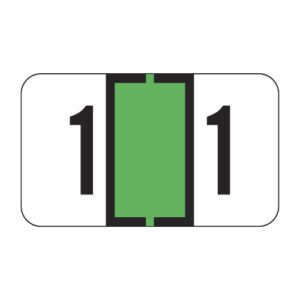 Traco Compatible Numeric Labels, Number “1”, Green, Laminated Stock, 15 ...