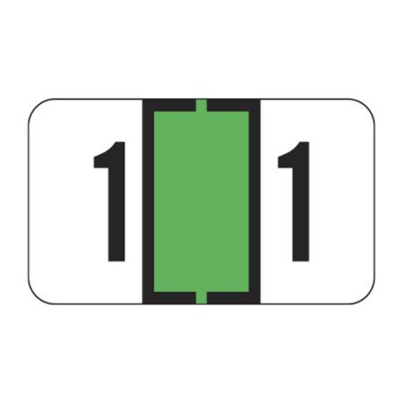 Traco Compatible Numeric Labels, Number “1”, Green, Laminated Stock, 15 ...