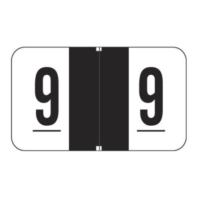 Traco Compatible Numeric Labels, Number “9”, Black, Laminated Stock, 15 ...