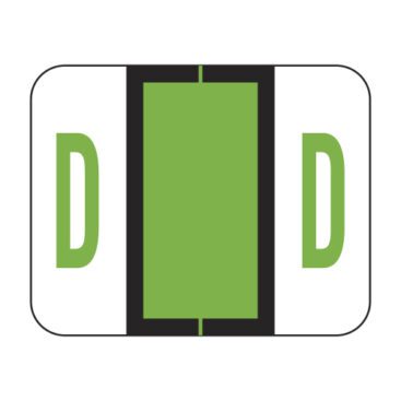 Tab 1286 Compatible Alpha Labels, Letter “D”, Light Green, Vinyl Stock ...