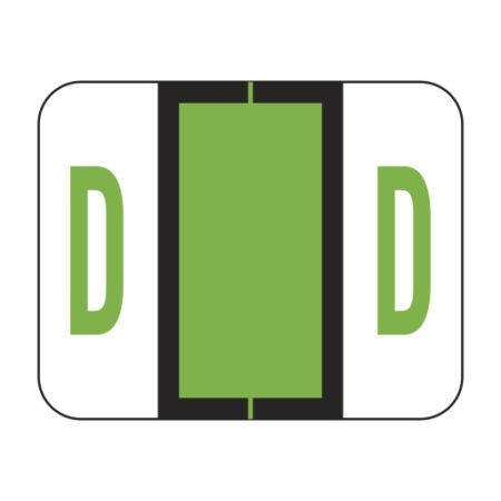 Tab 1286 Compatible Alpha Labels, Letter “D”, Light Green, Vinyl Stock ...
