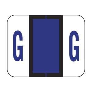 Tab 1283 Compatible Alpha Labels, Letter “G”, Purple, Vinyl Stock, 1″ X ...