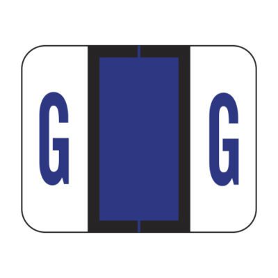 Tab 1283 Compatible Alpha Labels, Letter “G”, Purple, Vinyl Stock, 1″ X ...