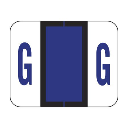 Tab 1283 Compatible Alpha Labels, Letter “G”, Purple, Vinyl Stock, 1″ X ...