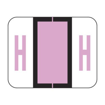 Tab 1286 Compatible Alpha Labels, Letter “H”, Lilac, Vinyl Stock, 1″ X ...