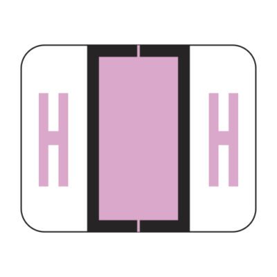 Tab 1286 Compatible Alpha Labels, Letter “H”, Lilac, Vinyl Stock, 1″ X ...