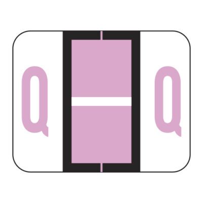 Tab 1286 Compatible Alpha Labels, Letter “Q”, Lilac, Vinyl Stock, 1″ X ...