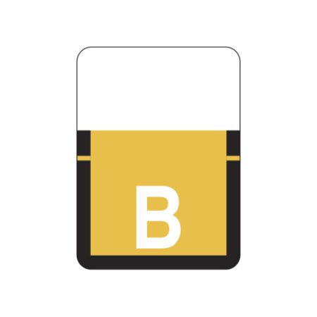 Tab 1307 Compatible Alpha Labels, Letter “B”, Light Orange, Vinyl Stock ...
