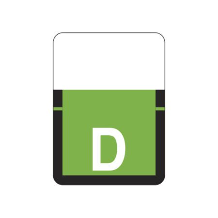 Tab 1307 Compatible Alpha Labels, Letter “D”, Light Green, Vinyl Stock ...
