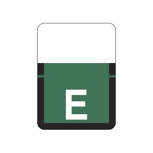 Tab 1307 Compatible Alpha Labels, Letter “E”, Dark Green, Vinyl Stock ...