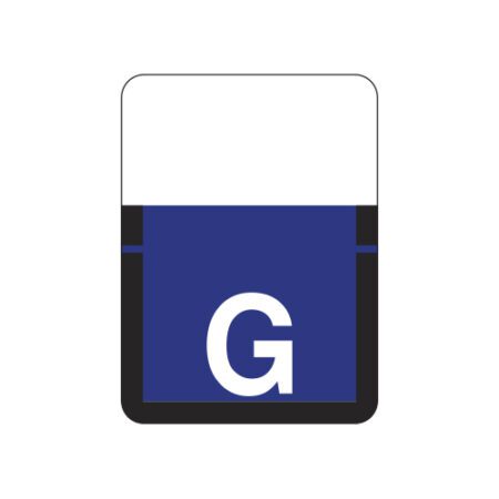 Tab 1307 Compatible Alpha Labels, Letter “G”, Purple, Vinyl Stock, 1″ X ...