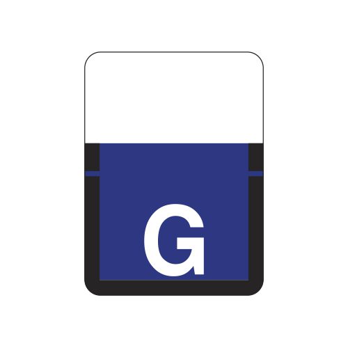 Tab 1307 Compatible Alpha Labels, Letter “G”, Purple, Vinyl Stock, 1″ X ...