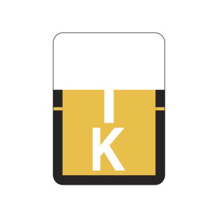 Tab 1307 Compatible Alpha Labels, Letter “K”, Light Orange, Vinyl Stock ...