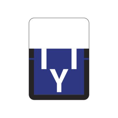 Tab 1307 Compatible Alpha Labels, Letter “Y”, Purple, Vinyl Stock, 1″ X ...
