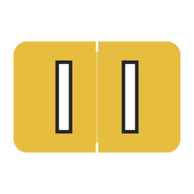 Barkley FACPM Compatible Alpha Labels, Letter “I”, Yellow, Laminated ...