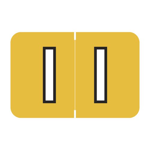 Barkley FACPM Compatible Alpha Labels, Letter “I”, Yellow, Laminated ...