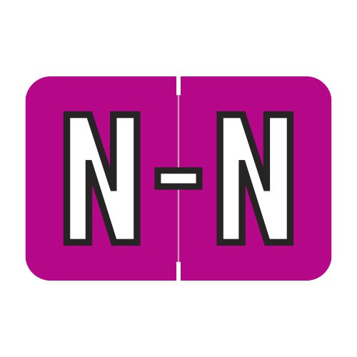 Barkley FACPM Compatible Alpha Labels, Letter “N”, Dark Pink, Laminated ...