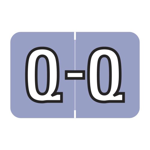 Barkley FACPM Compatible Alpha Labels, Letter “Q”, Lavender, Laminated ...